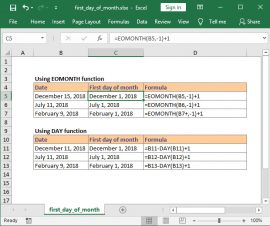 How to Get First Day of the Month in Excel: Easy Formulas & Functions