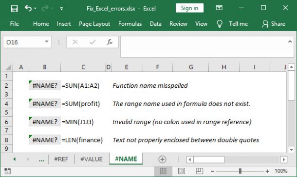 Fix #NULL!, #REF!, #DIV/0!, N/A, #NUM, #VALUE Excel errors | Excel ...