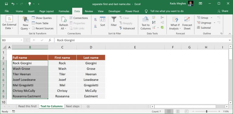 How to Separate First and Last Name in Excel: Easy Methods for ...