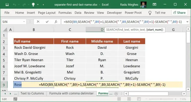 How to Separate First and Last Name in Excel: Easy Methods for Splitting Names