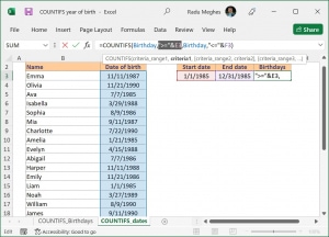 COUNTIFS Between Two Dates: Excel Formula Masterclass
