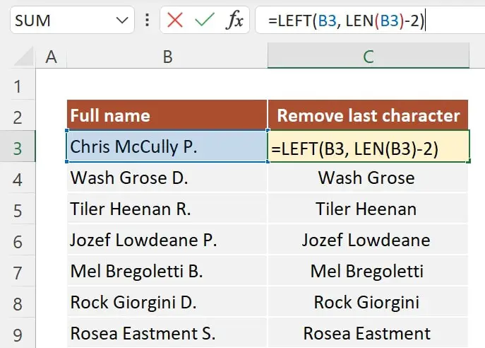 How To Remove Last Character In Excel Excel Explained