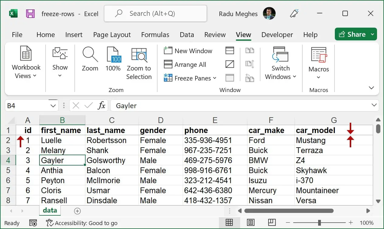 How to Freeze a Row in Excel: Keep Headers Visible While Scrolling